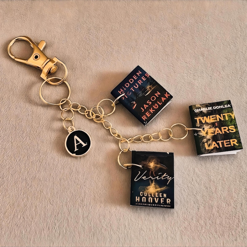 Mini Book Keychain Charm - Etsy