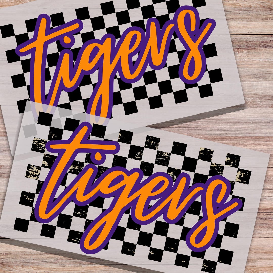 Tigers Sports Team DTF Print School Mascot Direct to Film Transfer for Sports Mom's High School ...