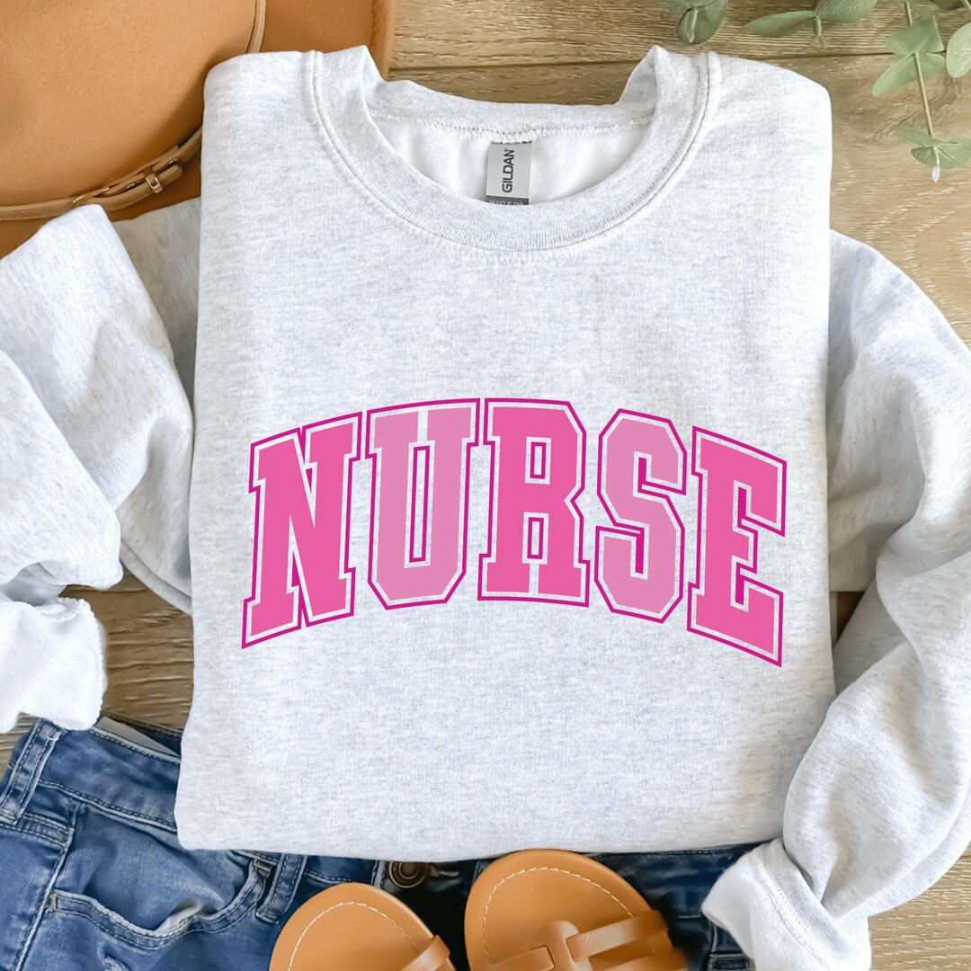 Pink Varsity Nurse DTF Print Ready to Press Direct to Film Nurse Heat ...