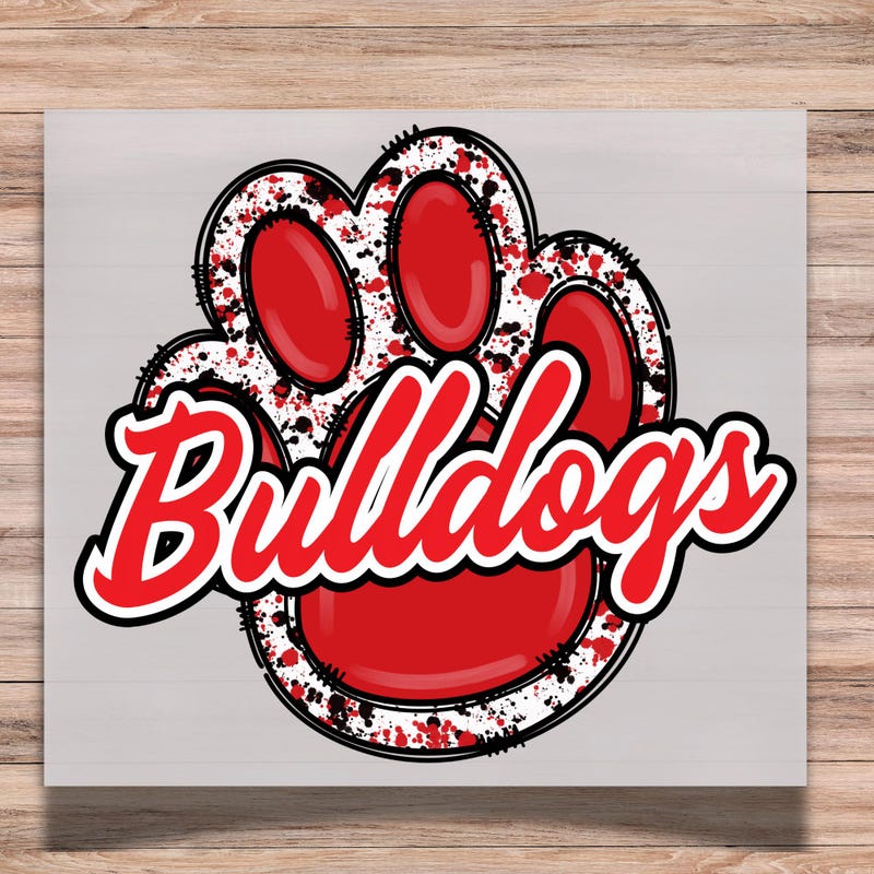 Bulldog Paw Print - Etsy