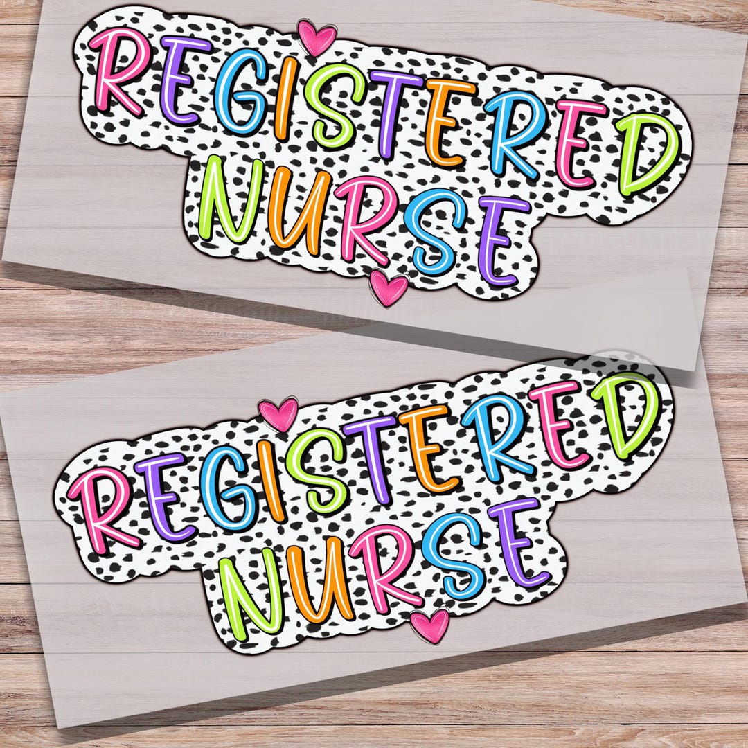 Registered Nurse Dalmatian DTF Print Nurse Polka Dot Direct to Film ...