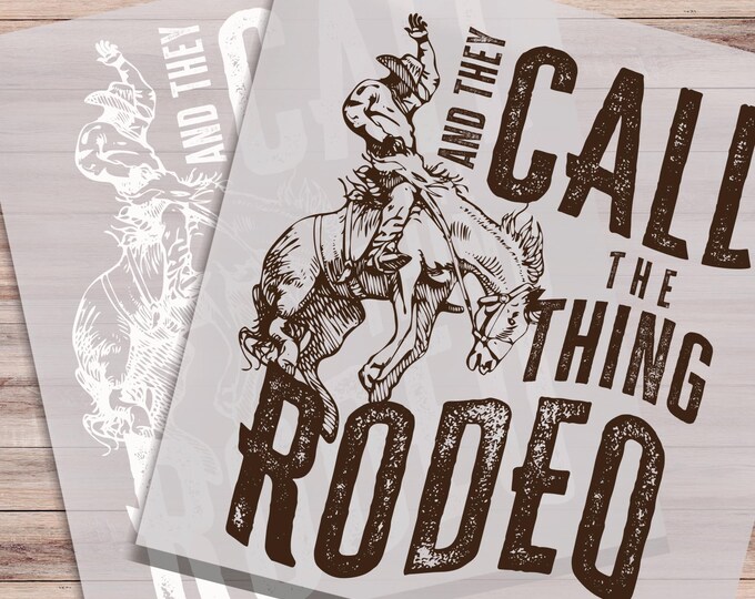 Western Rowdy Rodeo DTF TRANSFER | Ready to Press | Direct to Film ...