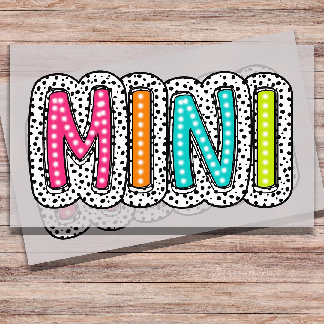 Mini Dalmatian DTF Print Dalmatian Colorful Doodle Dalmatian Direct to ...