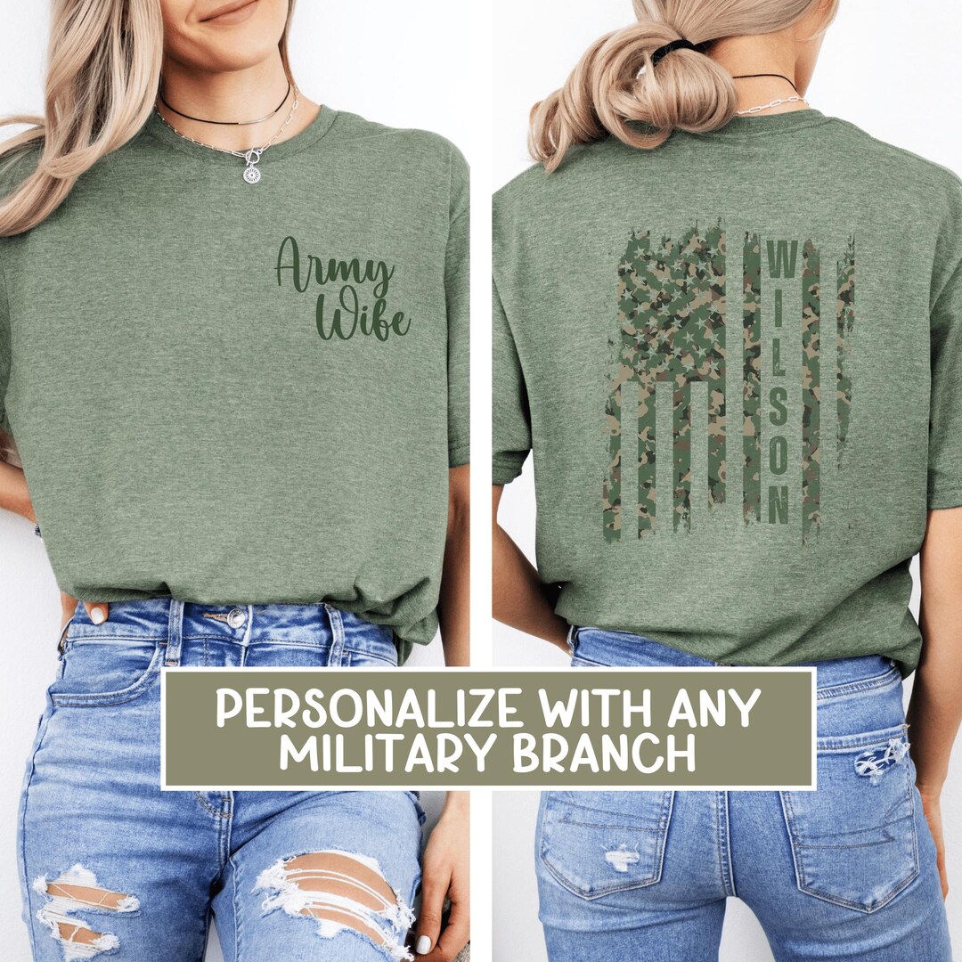 Personalized Military DTF Prints Camo Army Family Direct to Film ...