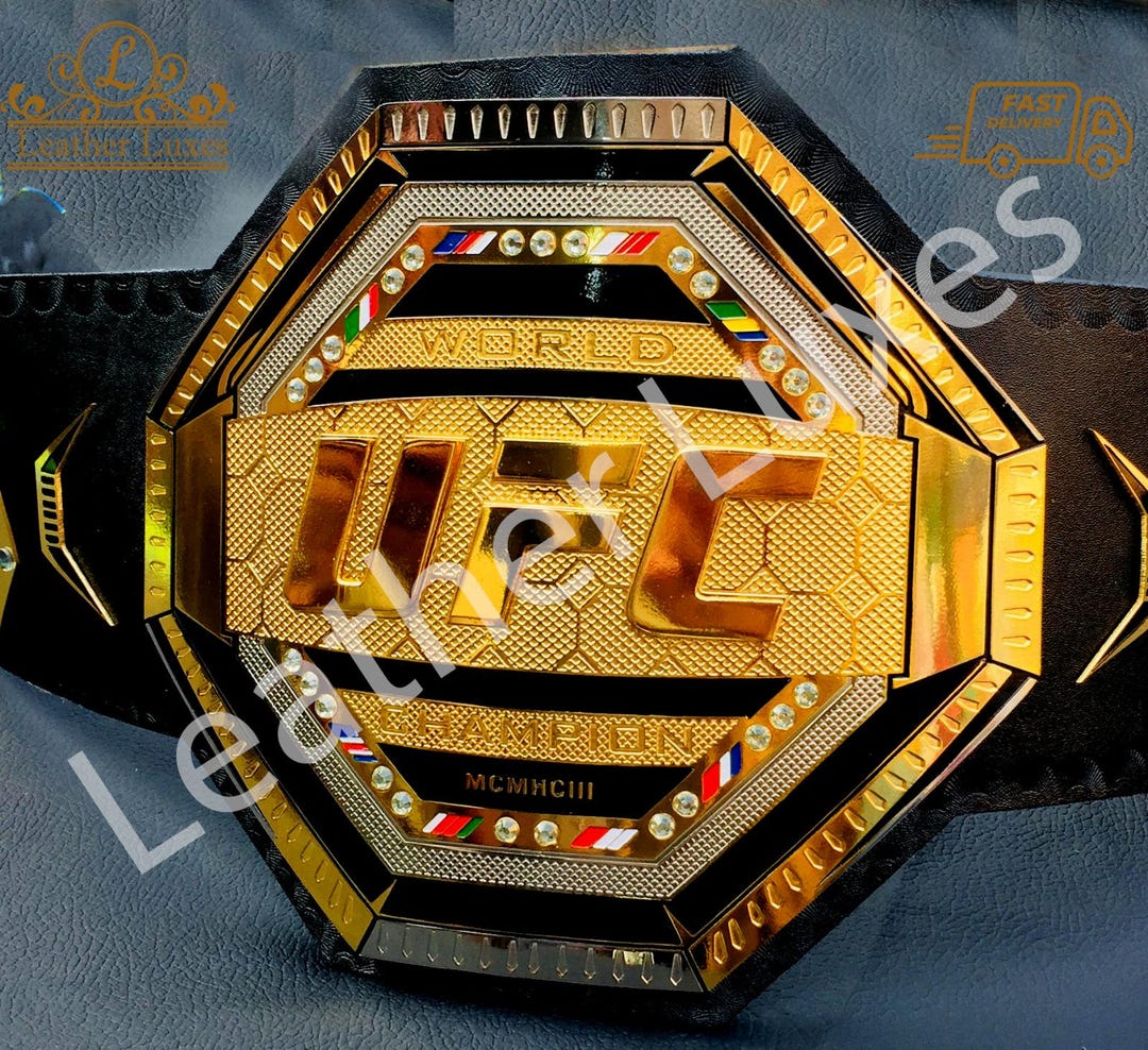 UFC Legacy Championship Title Belt 2mm Brass Gold Adult Size Replica ...