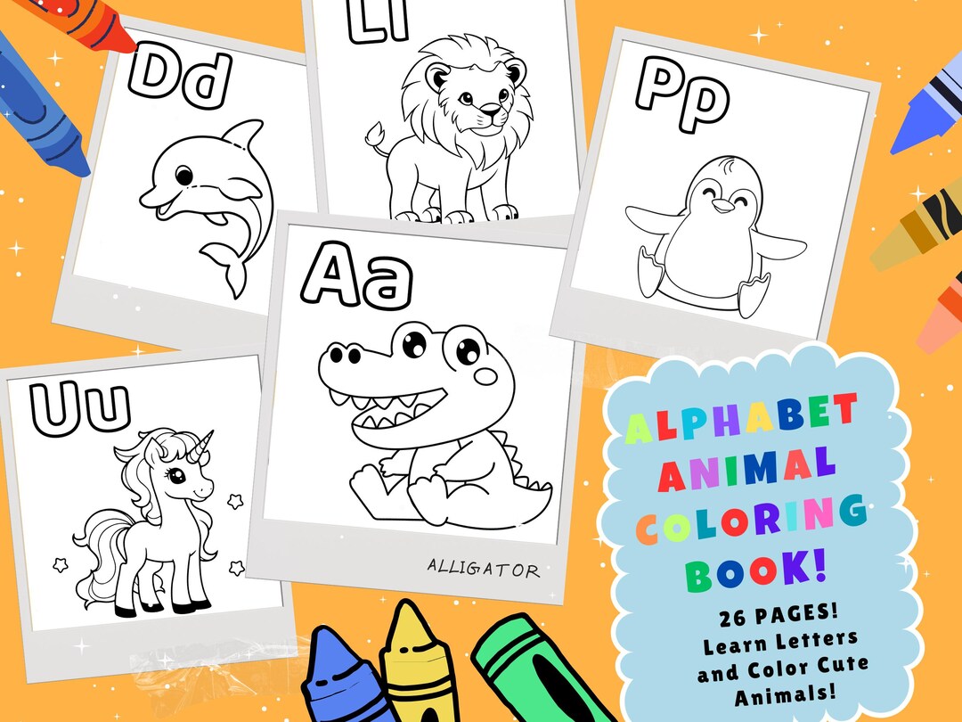 ABC Animal Coloring Book | A to Z Animal Coloring Fun | Alphabet ...