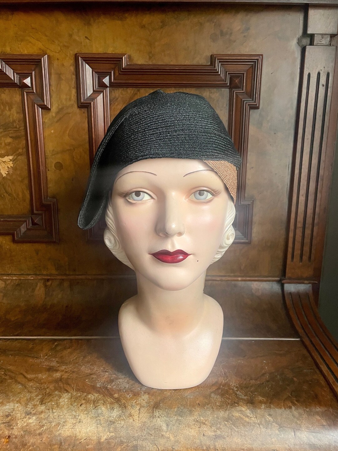 1920s Parisian Milliner ‘luce-mary’ Cloche Hat Cap in Natural and Back ...