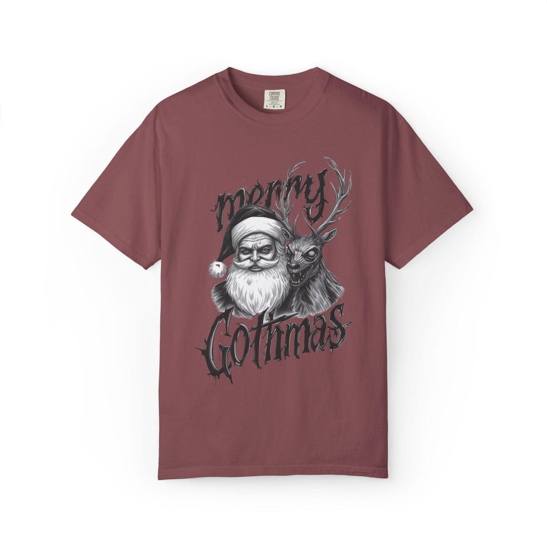 Merry Gothmas Unisex T-shirt, Funny Christmas Santa Reindeer Shirt ...