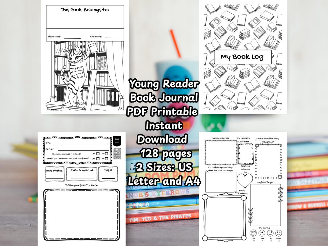 Kids Book Journal: Summary and Activity Pages for Young Readers - Etsy