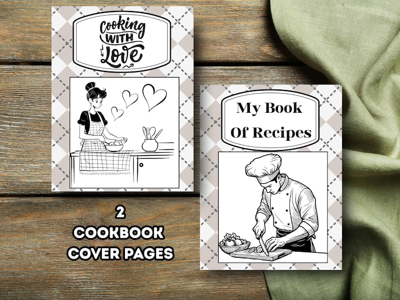 Recipe Book Printable, Blank Recipe Page Downloads for Cookbook Recipe ...