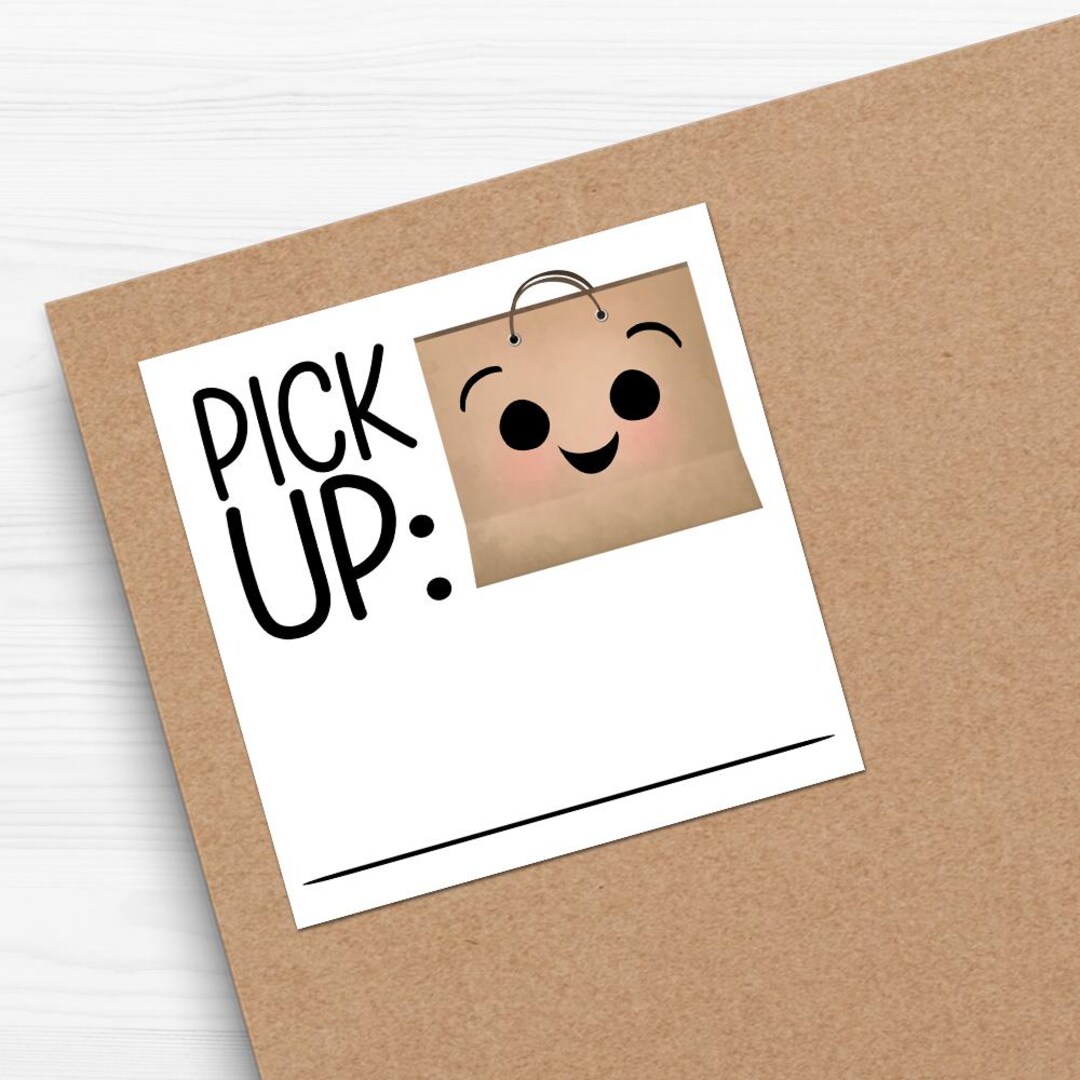 Stickers - Pick up With Blank Space for Customer's Name Business Label ...