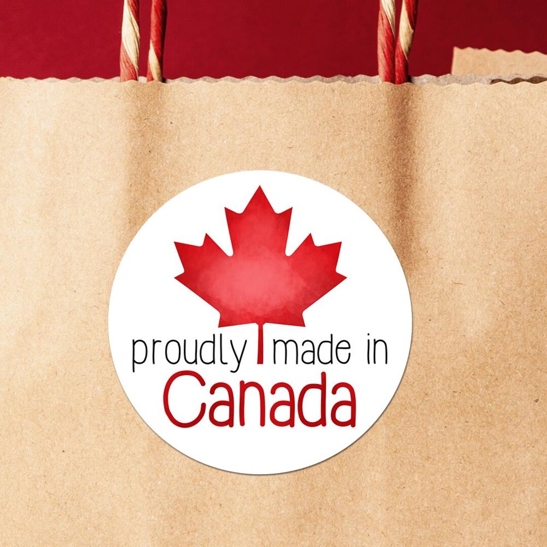 Stickers - Proudly Made in Canada Made With Love Canadian - 1.625 ...