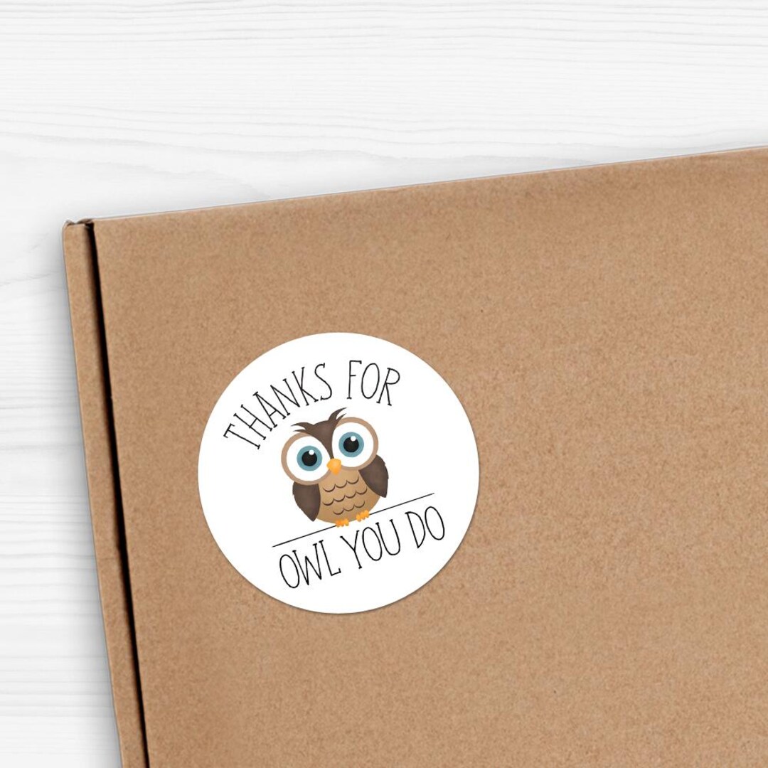 Stickers - Thanks for Owl You Do Teacher Gift Label Owls - 1.625 ...