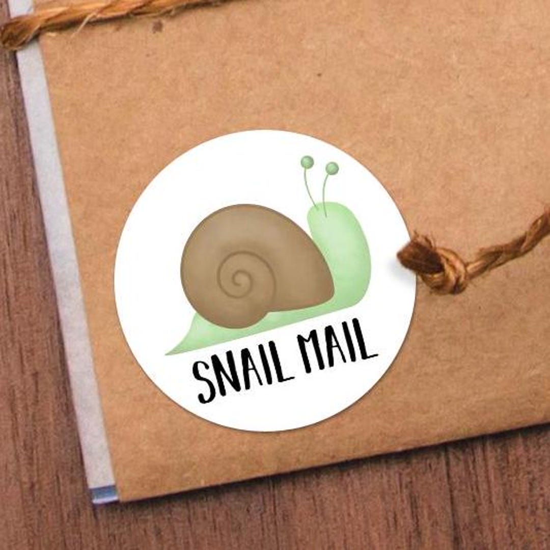 Stickers - Snail Mail Lettermail Label Business Labels - 1.625" Circles ...