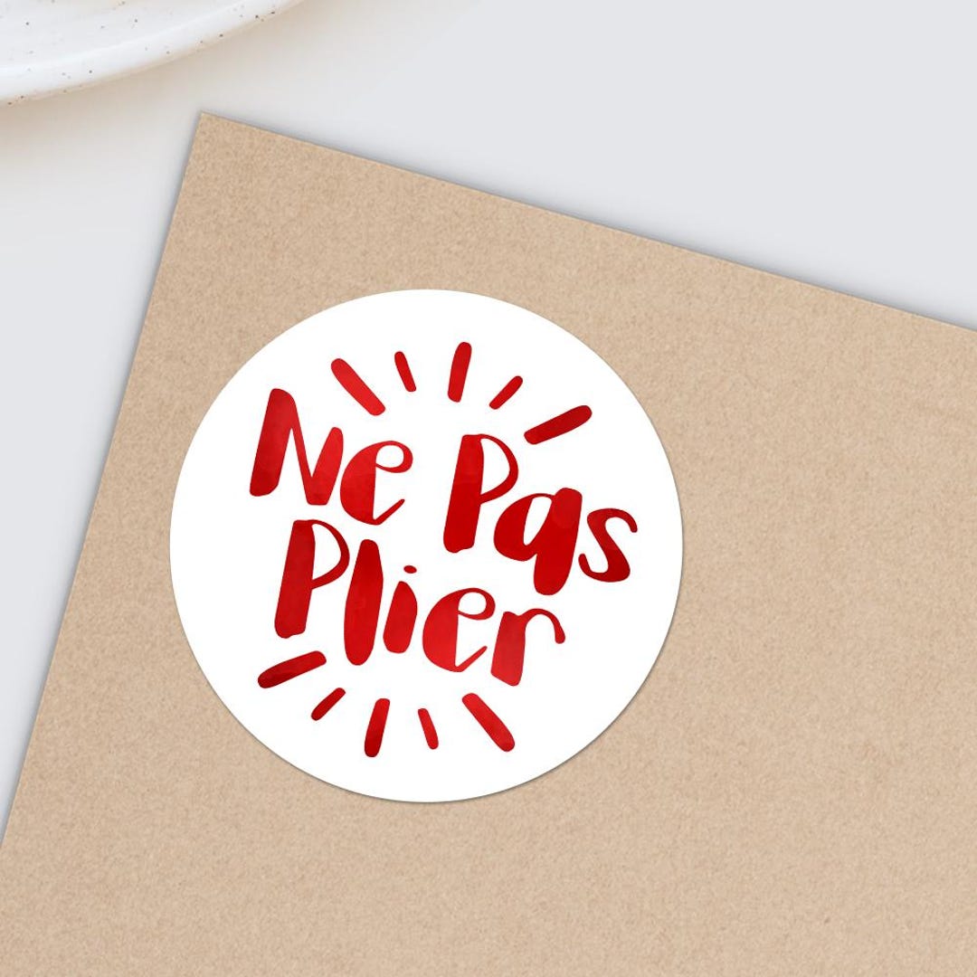 Stickers - Ne Pas Plier French Do Not Bend Fragile Mail - 1.625 ...