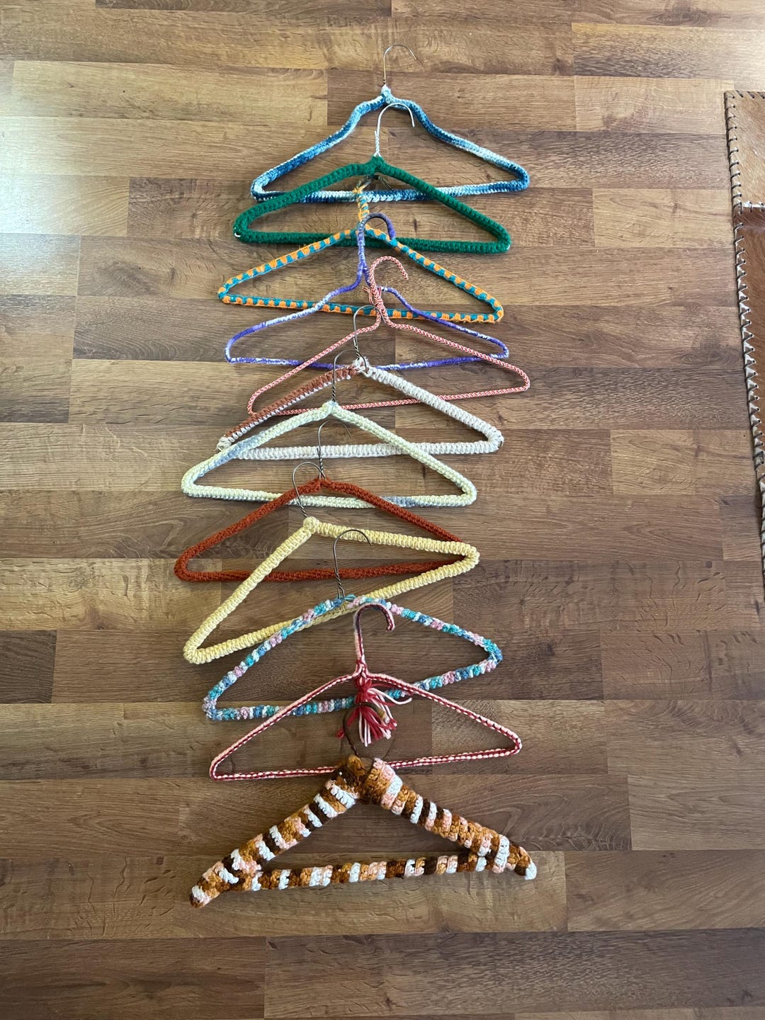 Handmade Crocheted Hangers, Vintage Crocheted Hangers, Lot of 12 ...