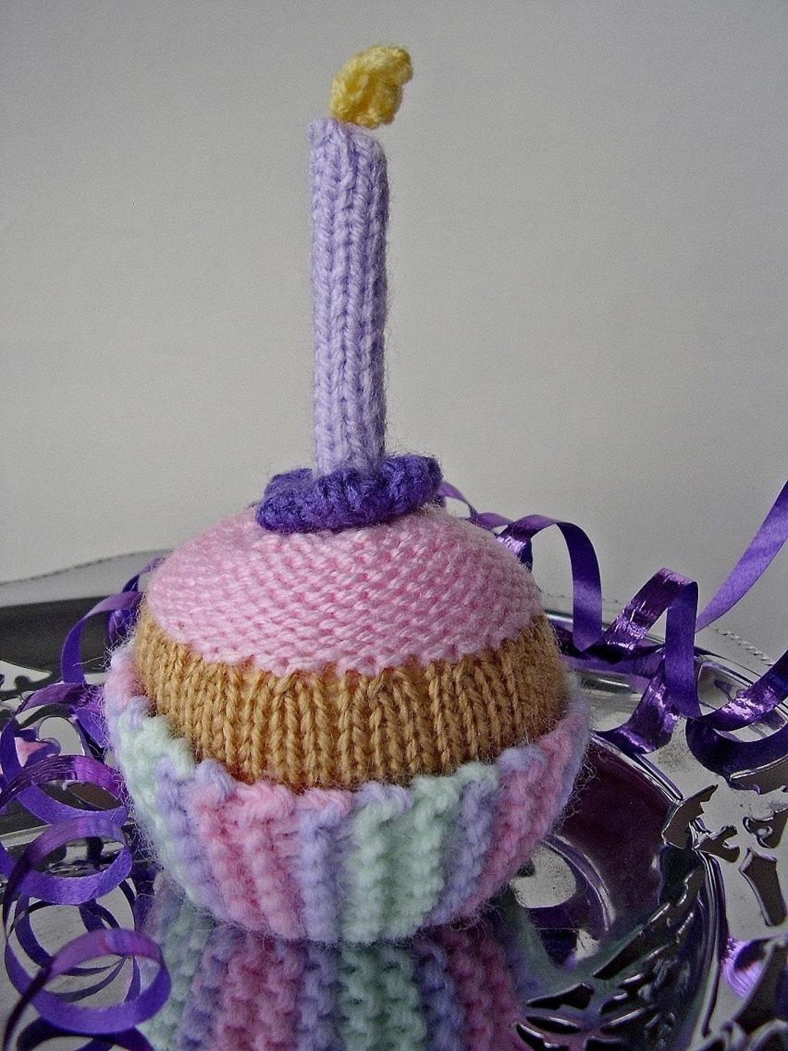 Knitting Pattern for BIRTHDAY CUPCAKE Pdf - Etsy