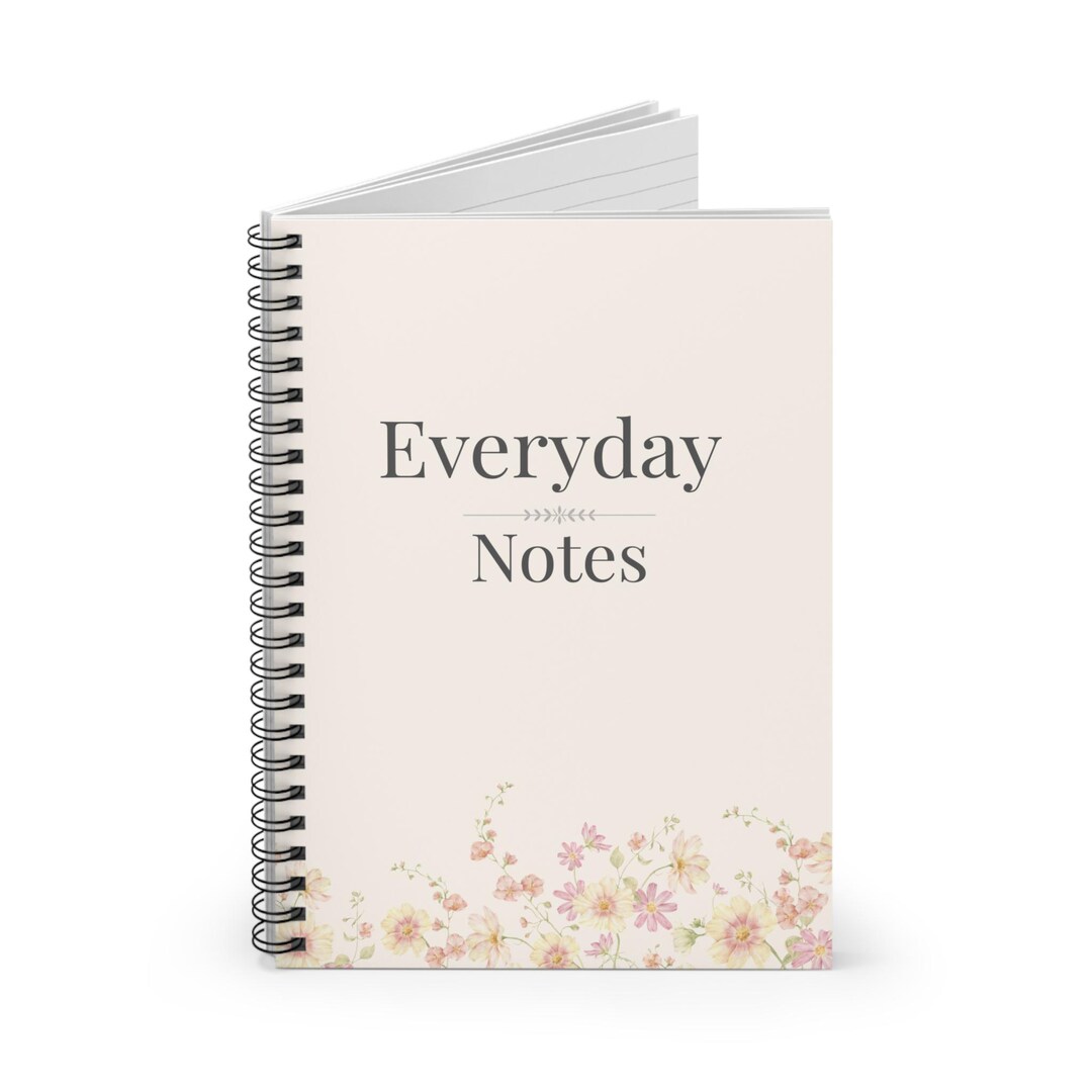 Everyday Notes Journal | Floral Notebook | Aesthetic Journal | Minimal ...