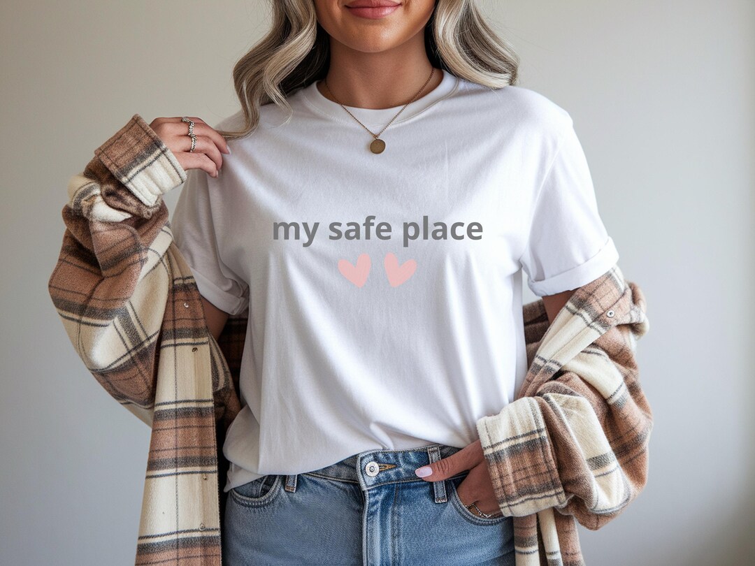 My Safe Place T-shirt | Minimalist Couple Tee, Soft Tee - Etsy