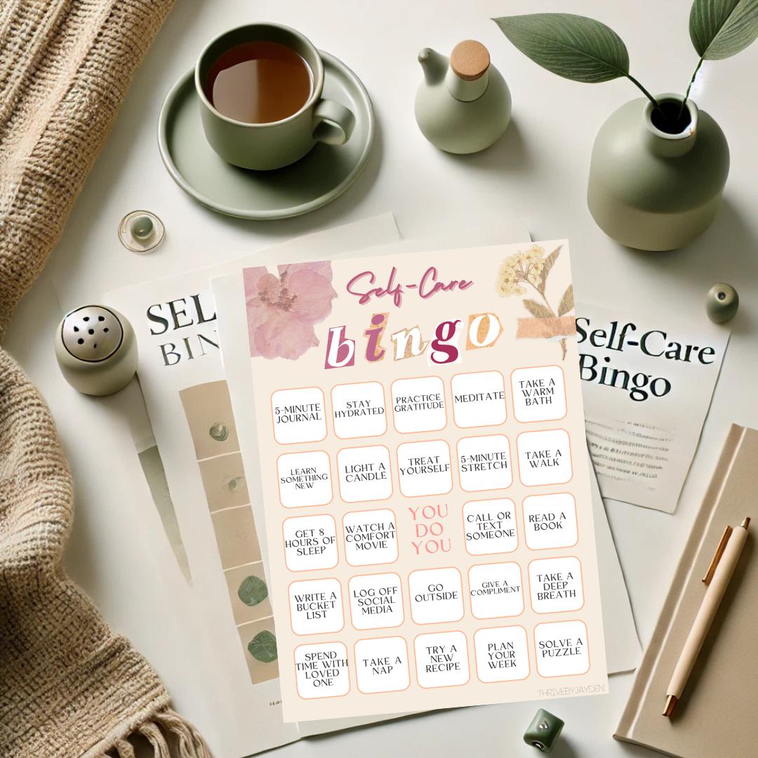 Self-care Bingo Printable | Wellness and Mindfulness Digital Download ...