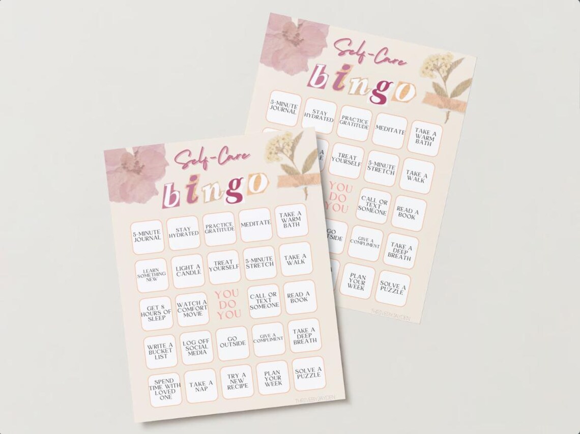Self-care Bingo Printable Wellness and Mindfulness Digital Download - Etsy