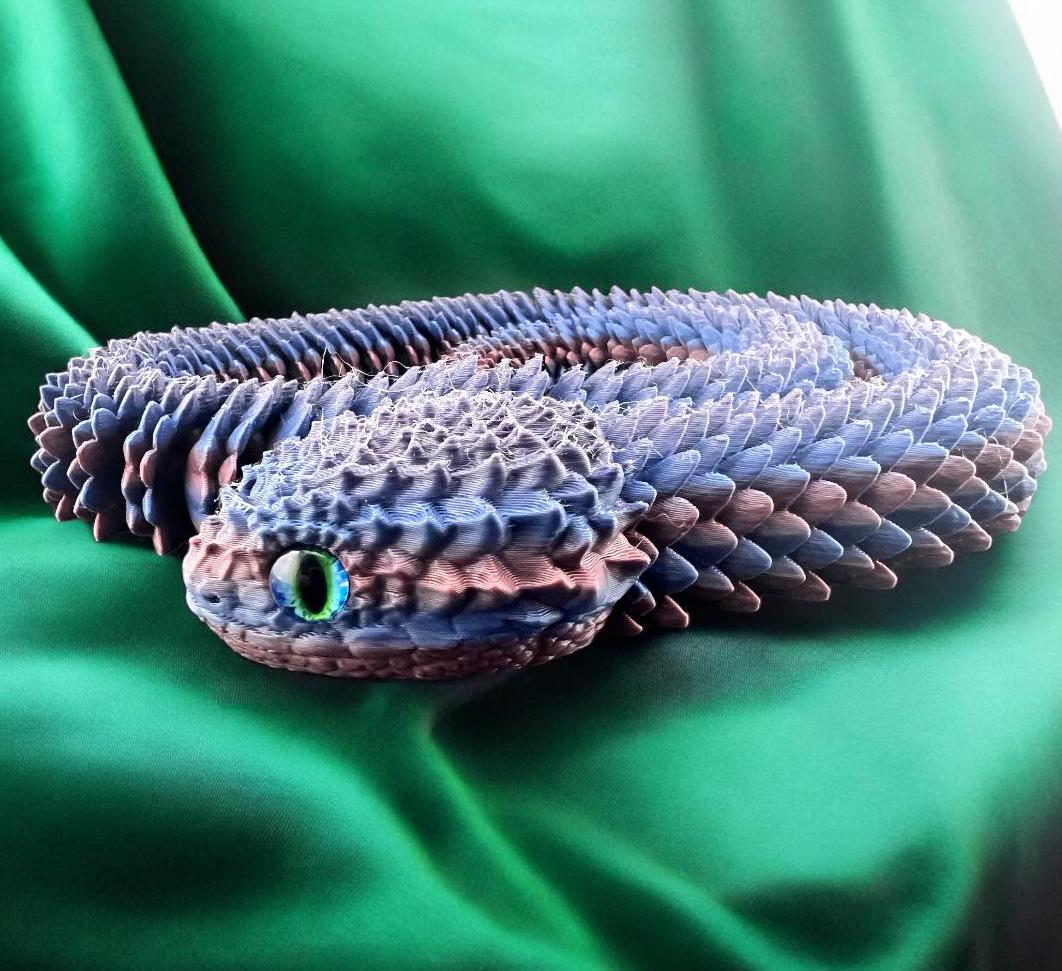 Articulated Snake - 3D Printed Fantasy Creature - Flexible and Poseable ...