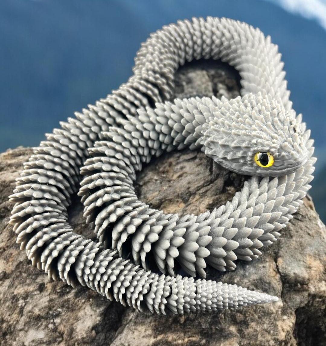 Articulated Snake - 3D Printed Fantasy Creature - Flexible and Poseable ...