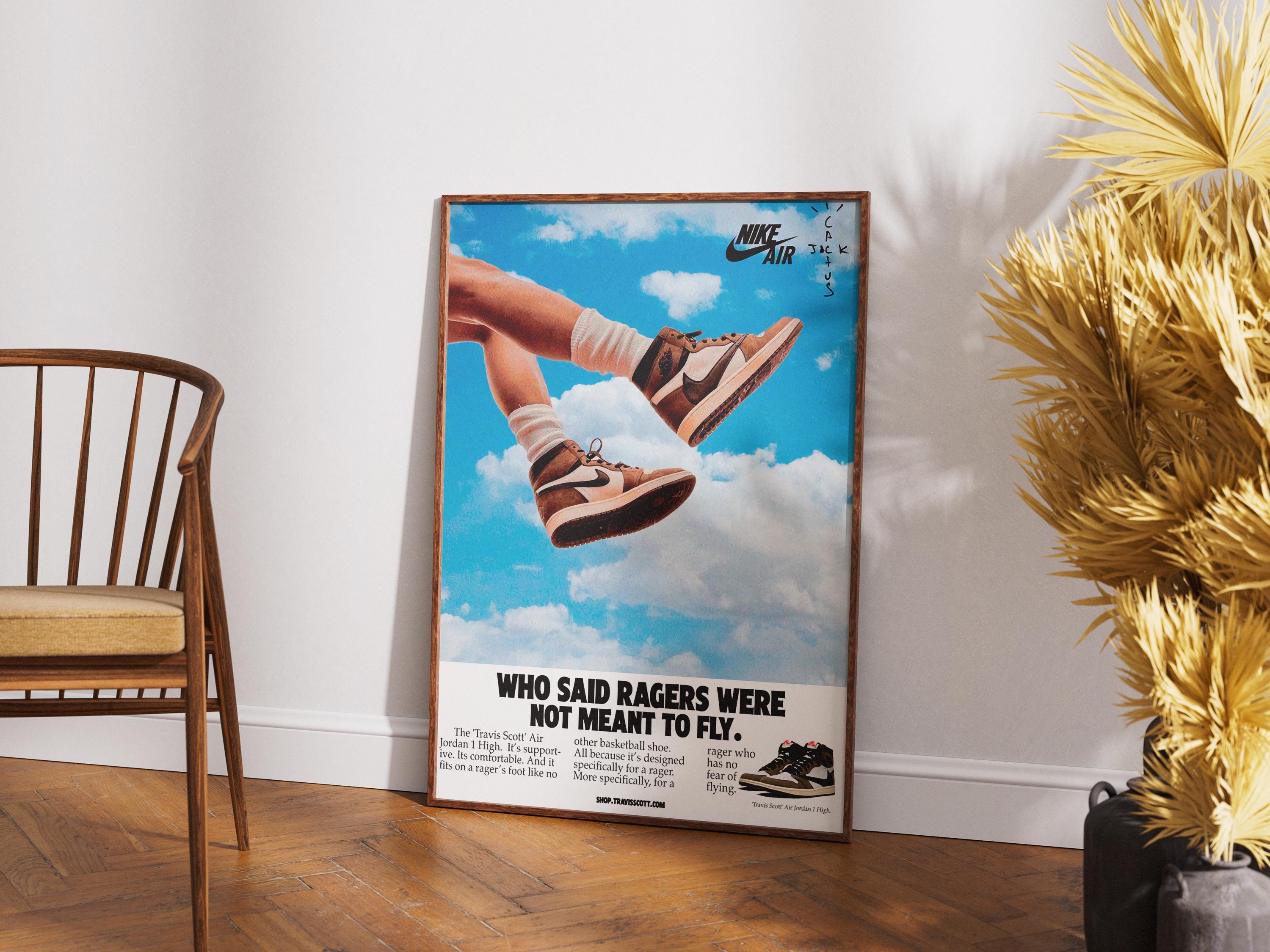 Travis Scott Sneaker Poster Sneaker Wall Art Hip Hop Poser Aesthetic ...