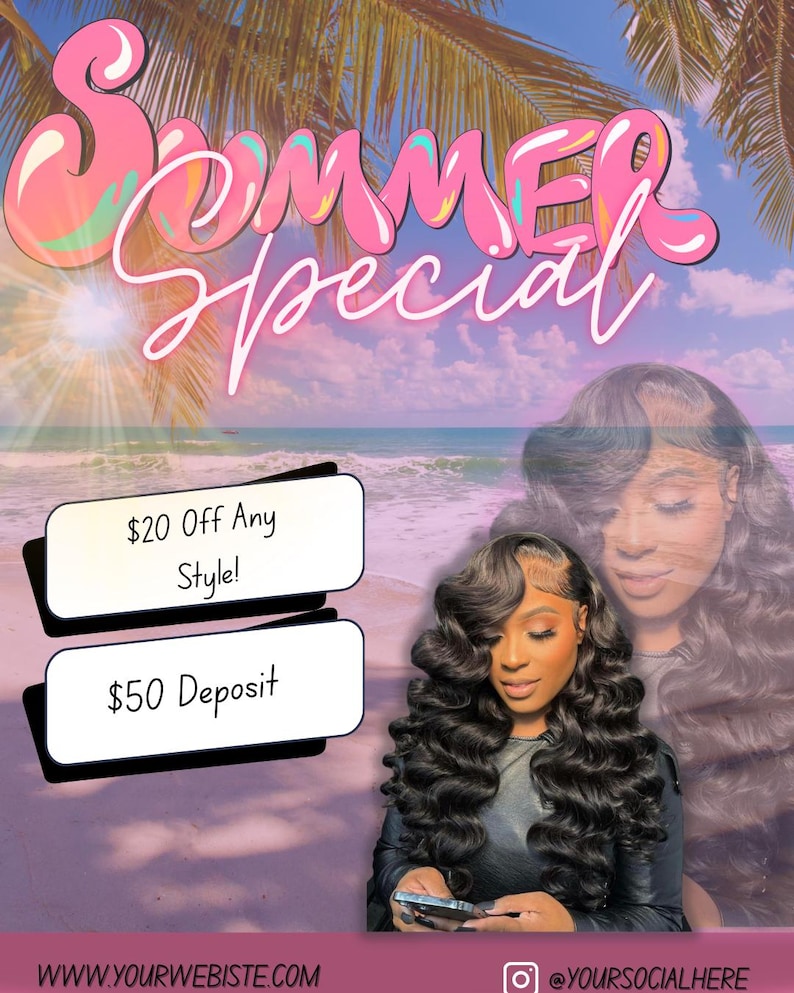 Summer Flyer, Special Flyer Hair,nail, Lash Flyer, Special Flyer - Etsy