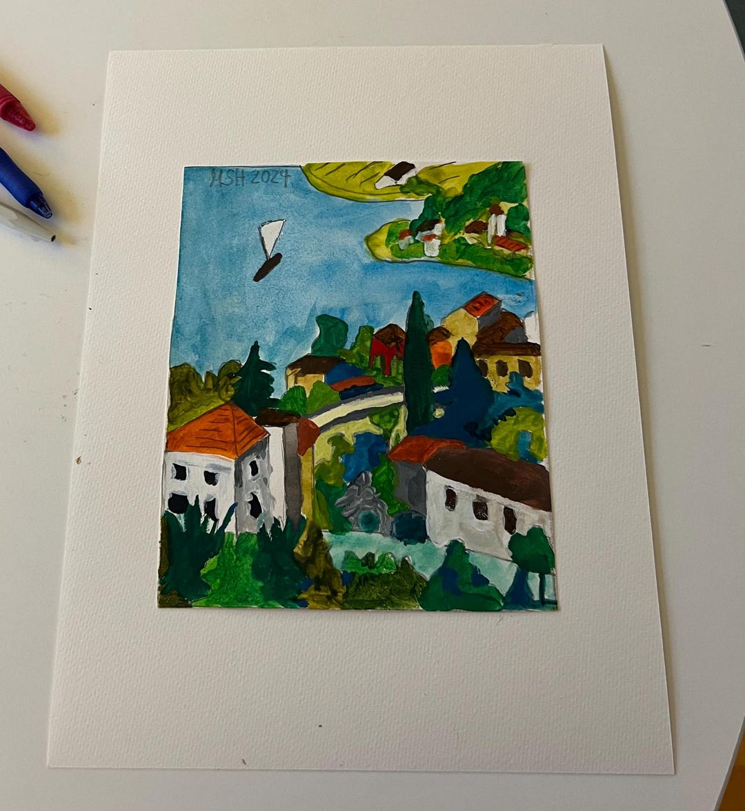 Lake of Lugano Inspired by Hermann Hesse Watercolour Painting - Etsy