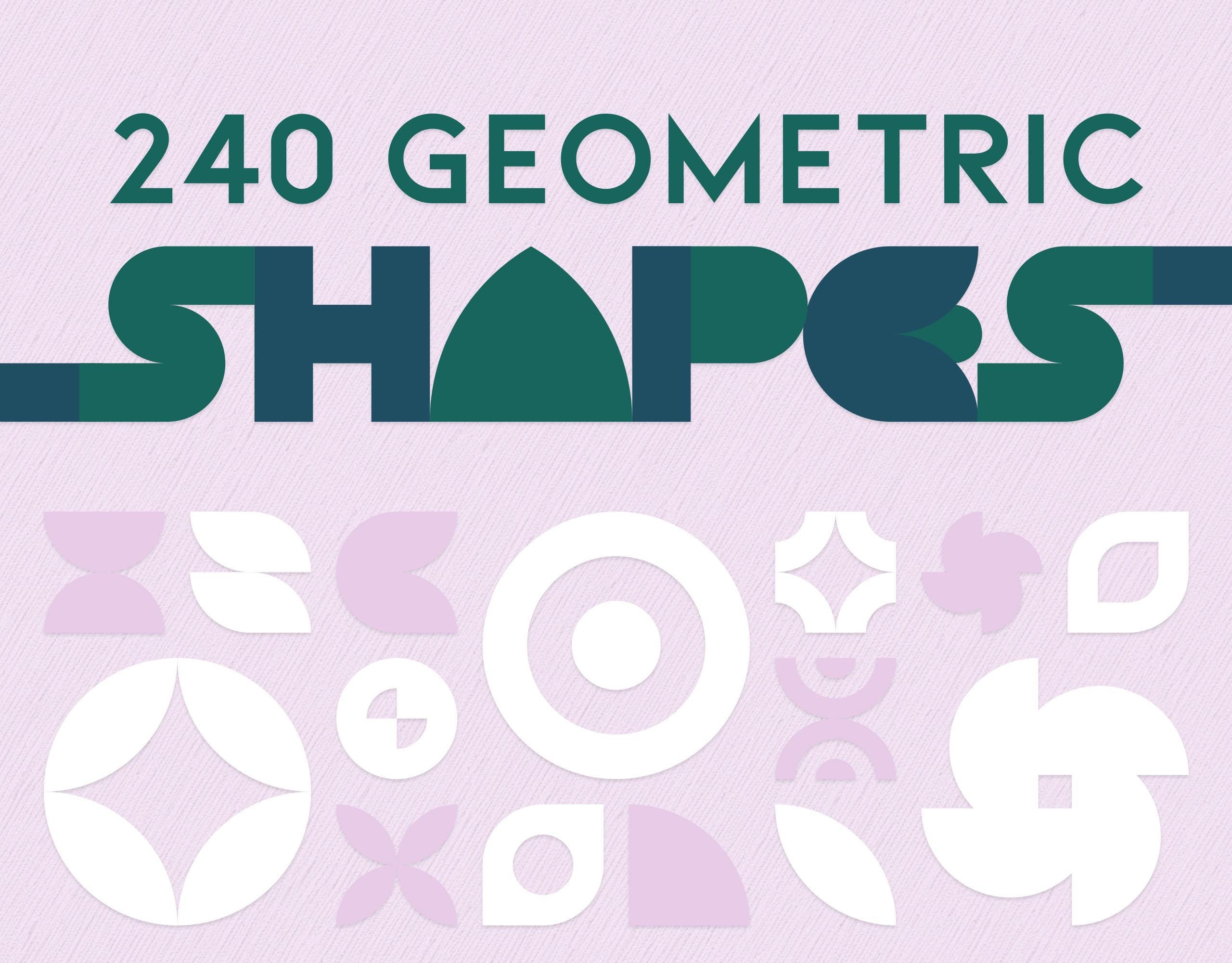 240 Geometric Shapes Bundle (SVG) - Etsy