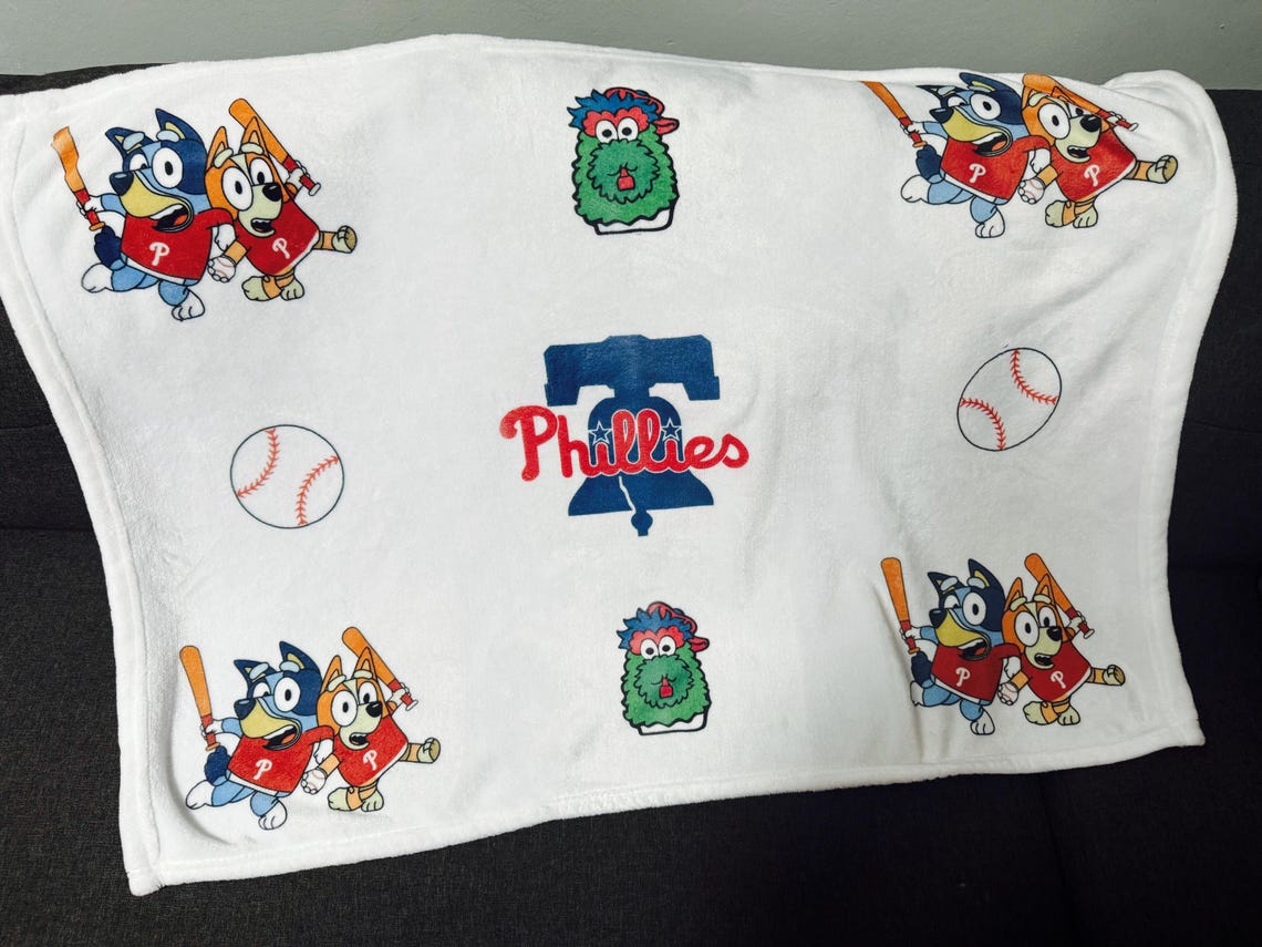 Bluey Phillies Blanket - Etsy