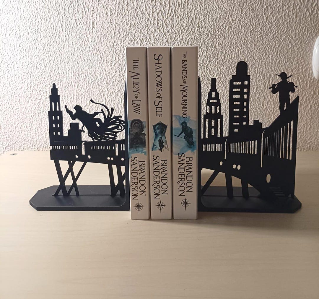 Bookends - Mistborn Era 2 Themed - Wax and Wayne - Etsy
