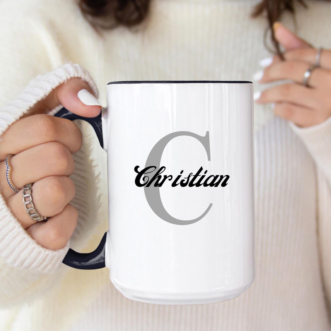 Monogram Initial Name Mug, Coffee Custom Mug, Personalized Men's Cup - Etsy