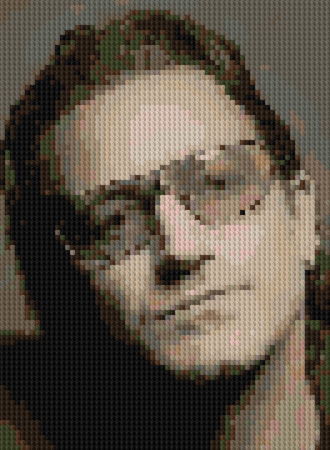 Portrait of Bono Counted Cross Stitch Pattern U2 Pop Icon - Etsy