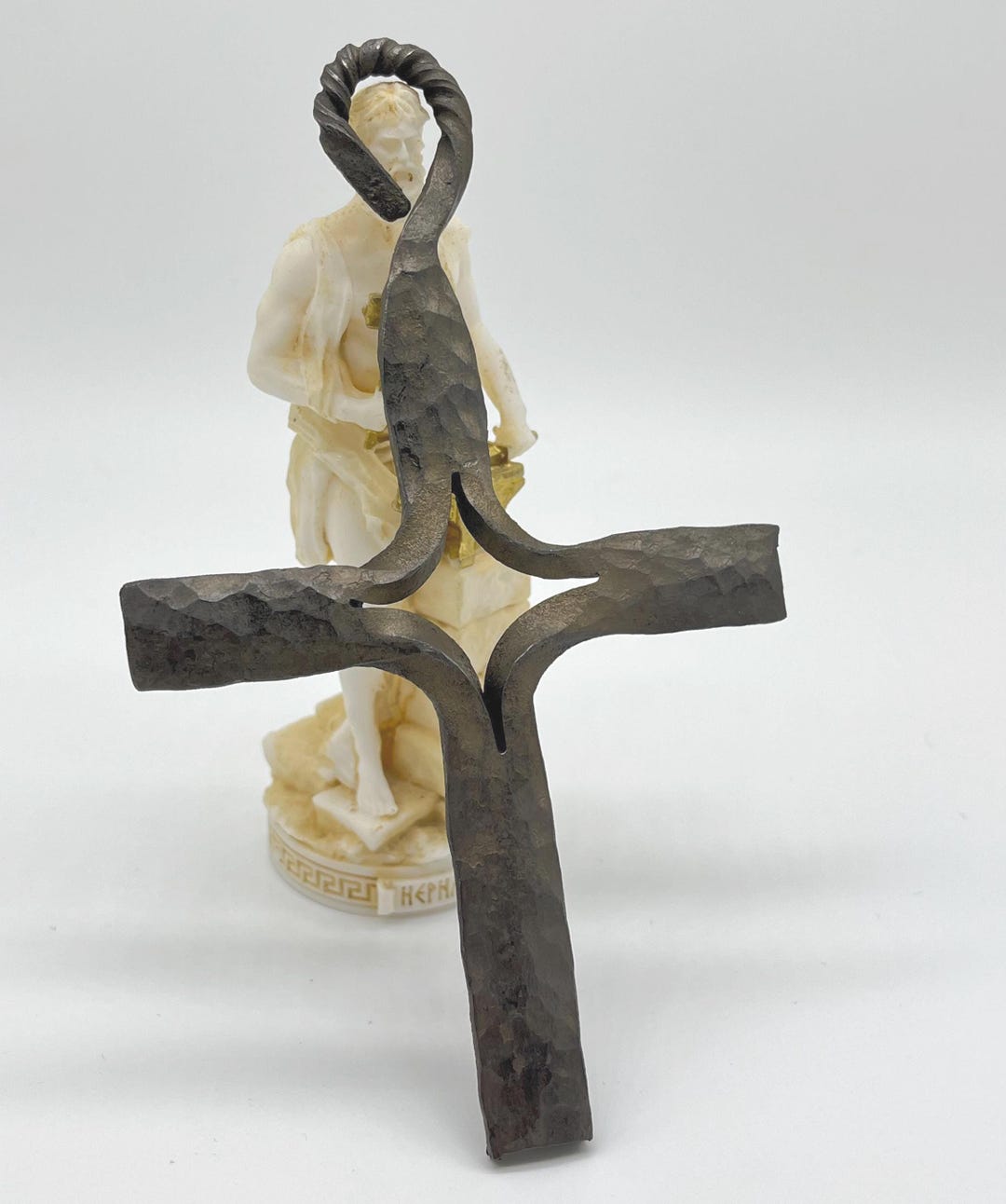 Looped Steel Crosses 2 Pack: Hand-forged, Gothic and Religious Home ...