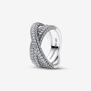 Timeless Pavé Crossover Dual Band Ring,charms for Bracelet, Mother's ...