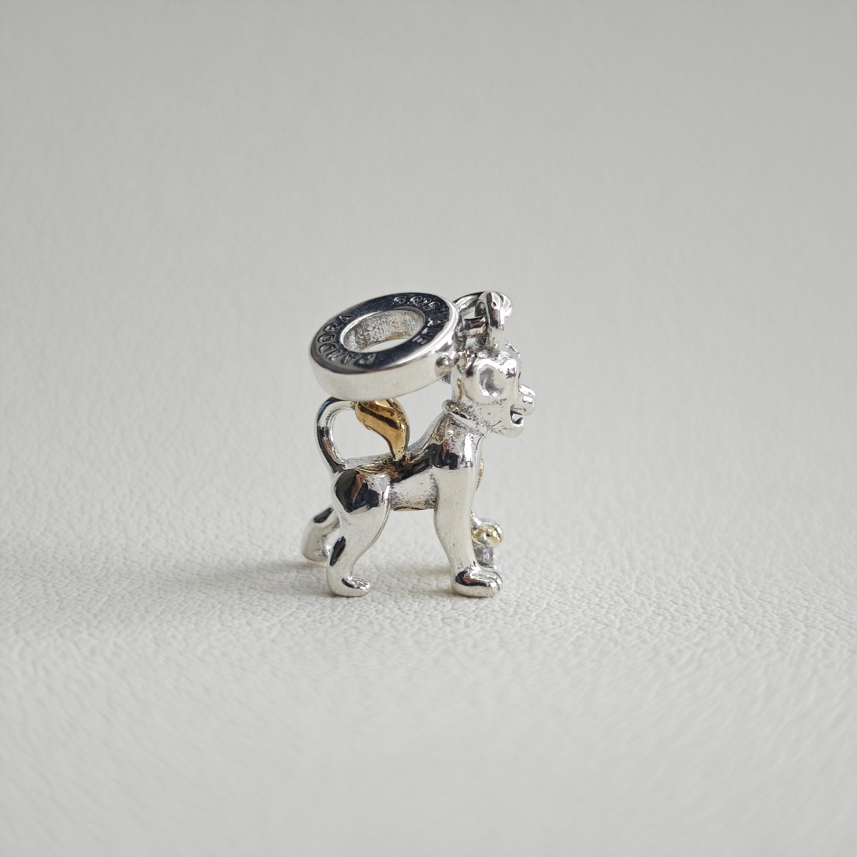 100th Anniversary Simba Lab-grown Diamond Dangle Charm,silver Charm ...