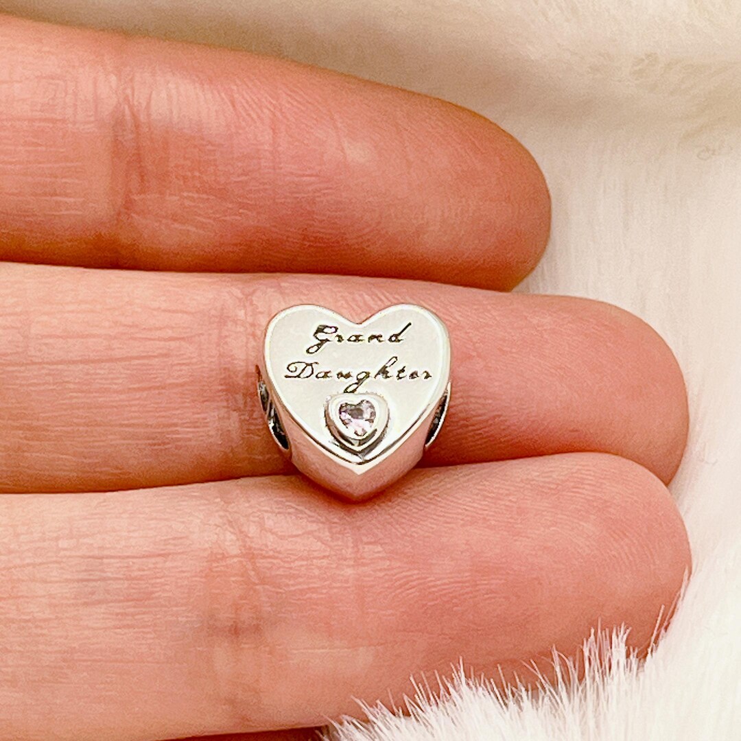 Granddaughter Heart Charm,silver Charm,charms for Bracelet,girl Dangle ...
