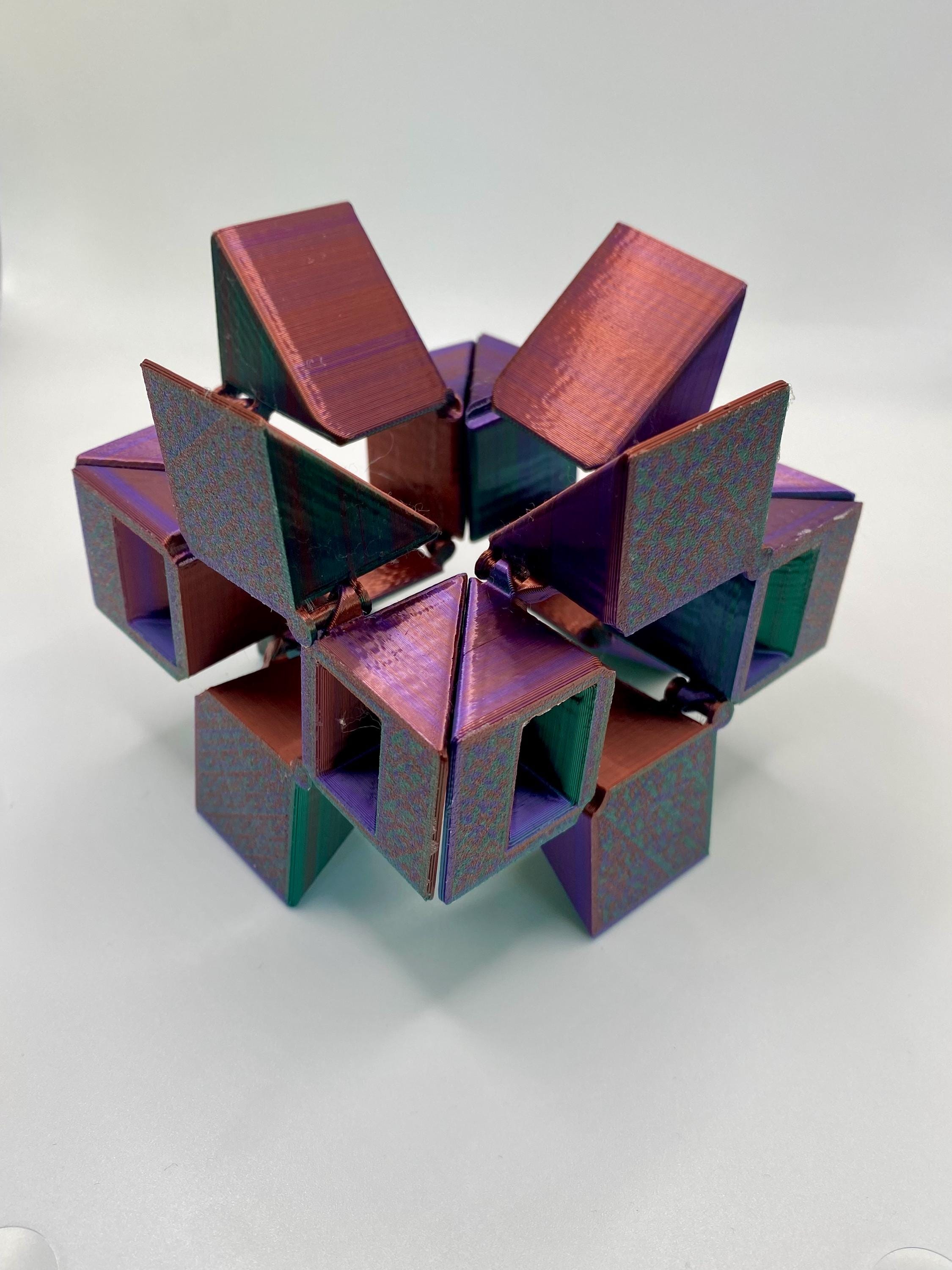 Auxetic Cube Fidget Toy | Shape-shifting 3D Printed Desk Gadget ...
