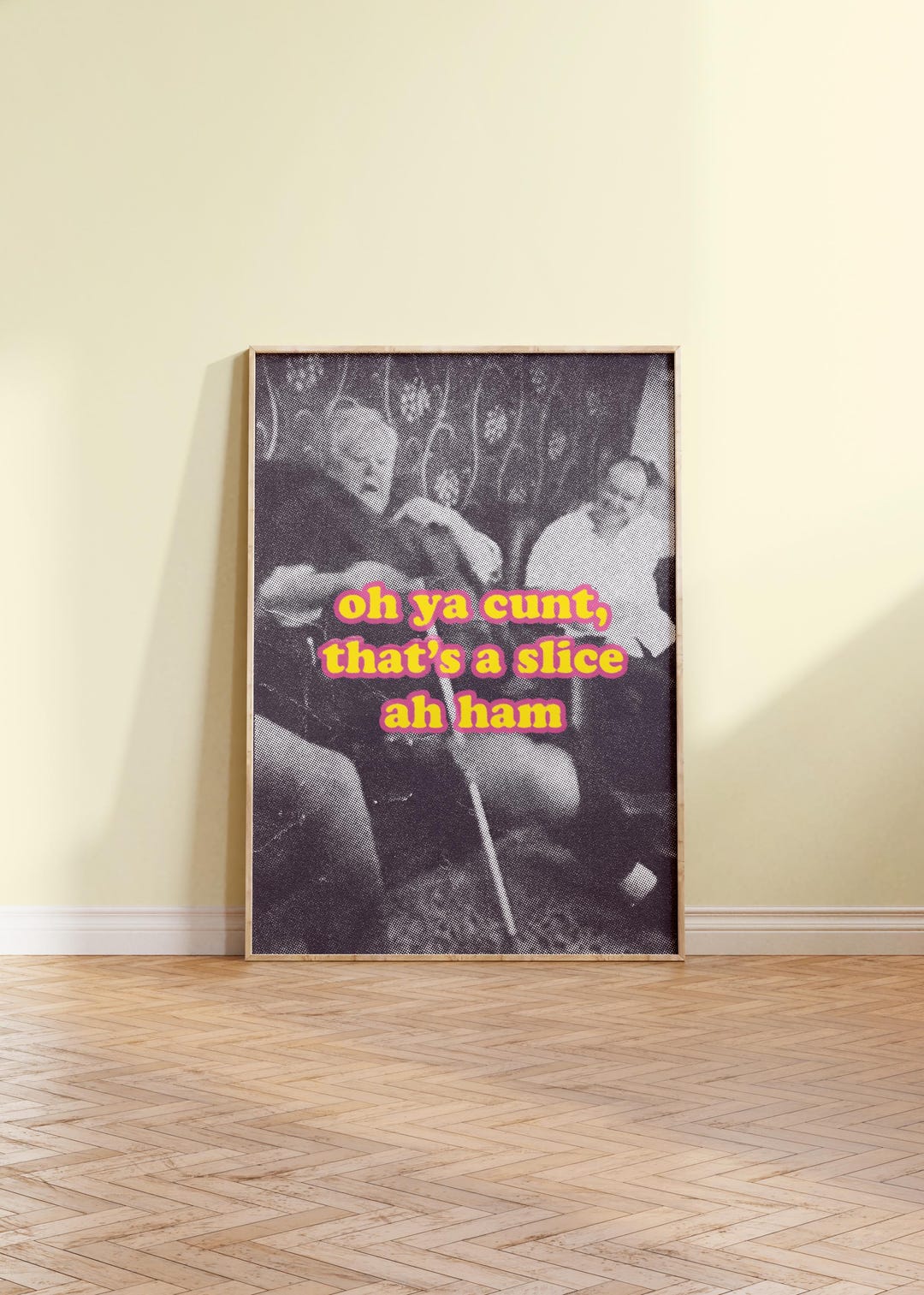 Slice of Ham Meme Scottish Banter Poster, Fun Wall Print. Screenprint ...