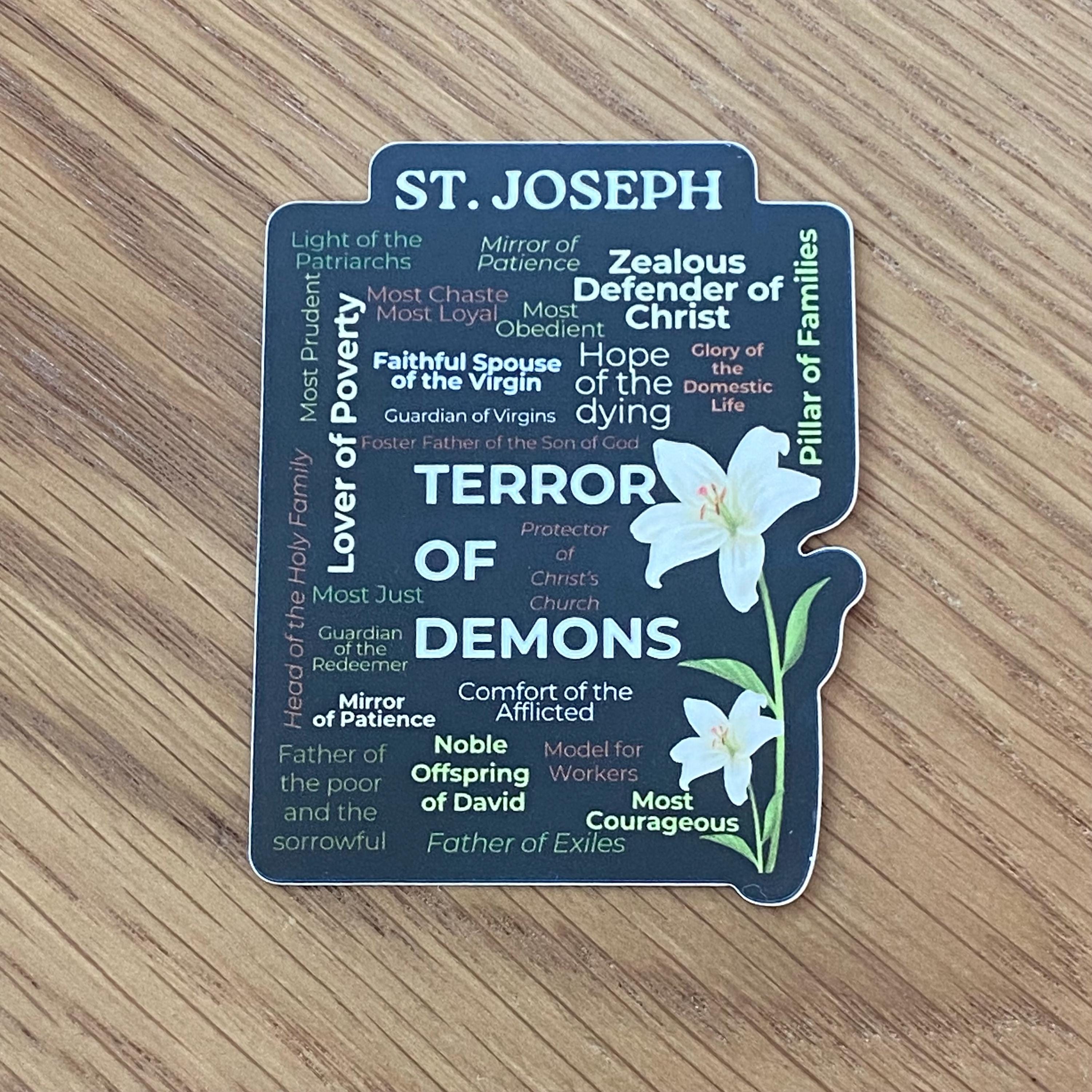 St Joseph Titles Catholic Sticker - Etsy