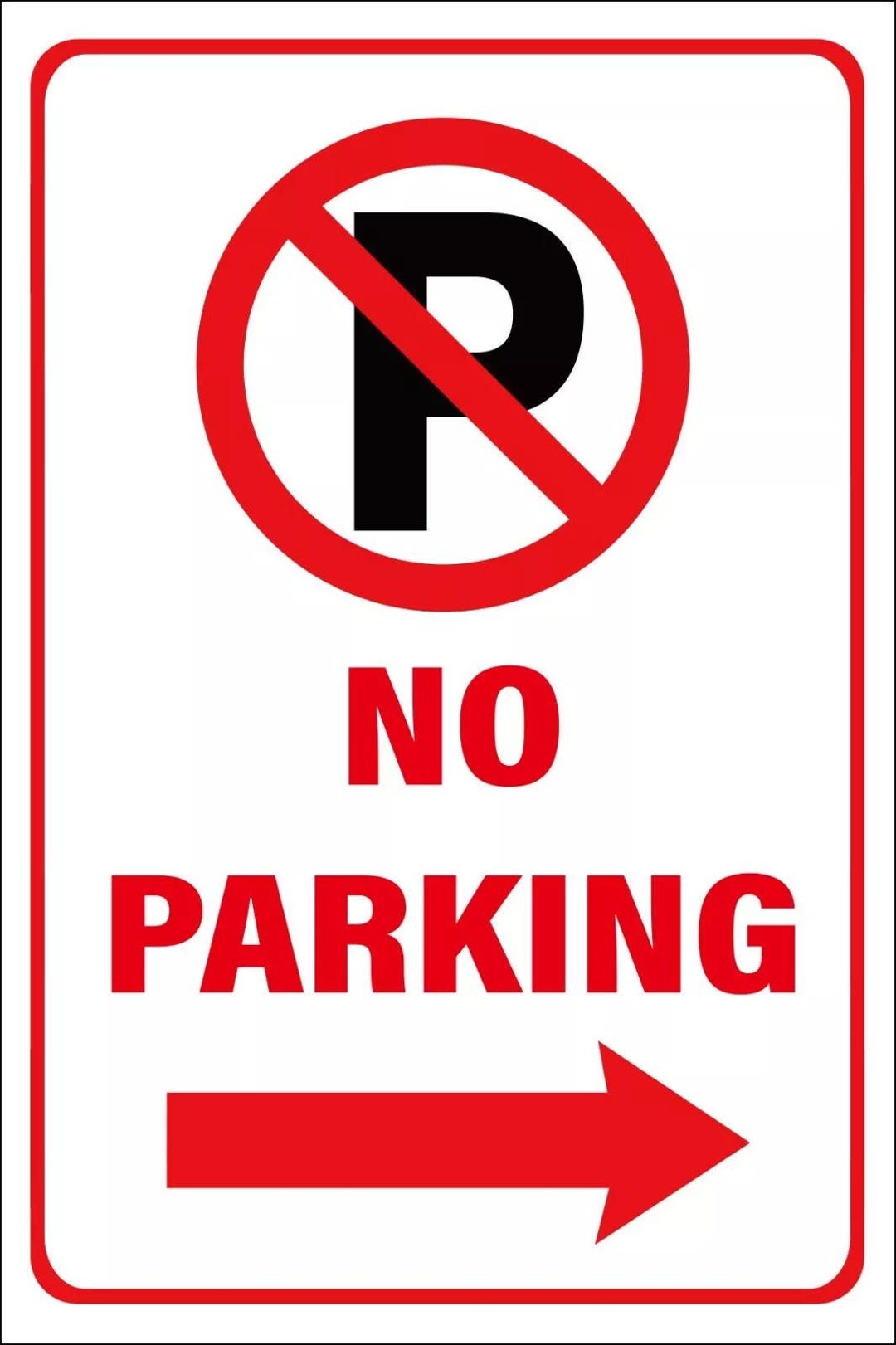 Parking Lot Direction Sign: Right Arrow Guide (weatherproof, Multiple ...