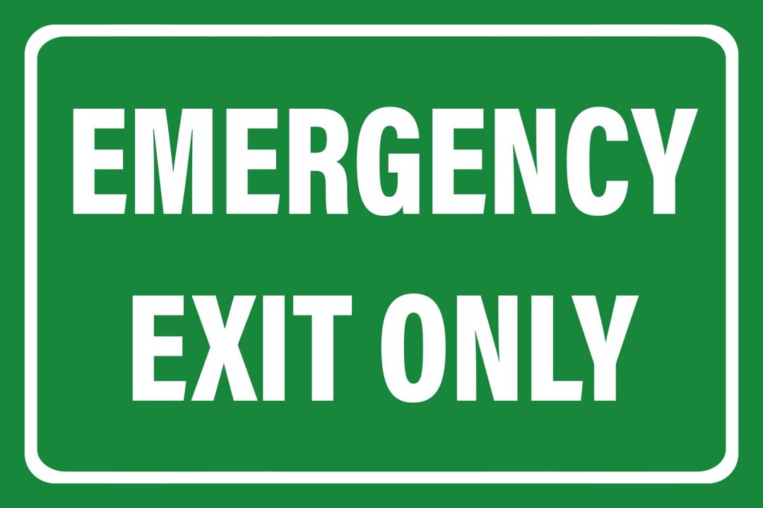 Emergency Exit Sticker, Weatherproof Outdoor Decal (durable, Long ...