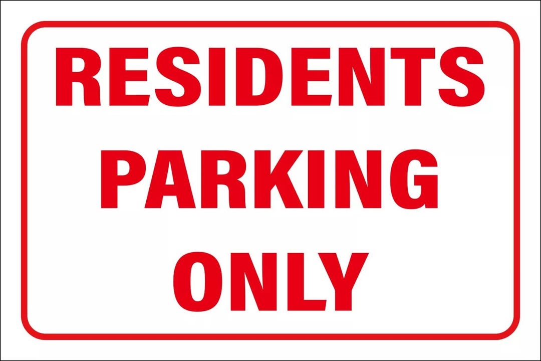 Residents Parking Only Sign – Durable Outdoor Signage | Multiple Sizes ...