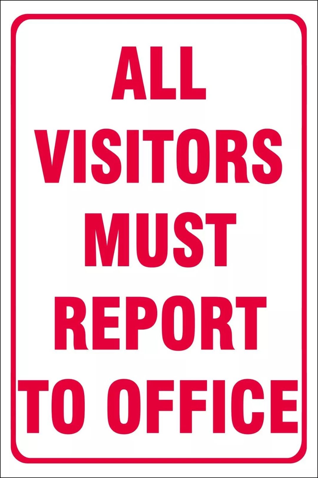 Office Visitor Sign: Bold, Easy-read Text - Weatherproof Outdoor - Etsy ...