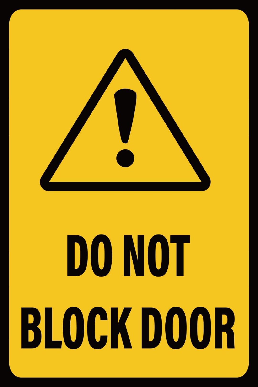 Do Not Block Door Sign - Various Sign & Sticker Options - Etsy