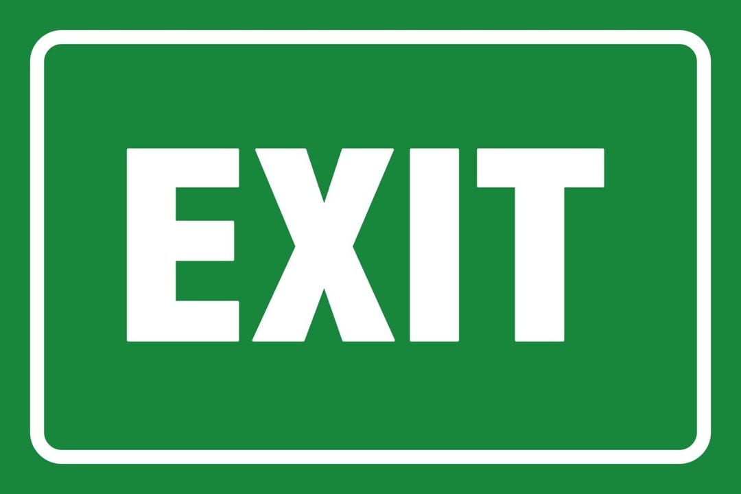 Exit Sign - Various Sizes Sign & Sticker Options - Safety Sign - Etsy