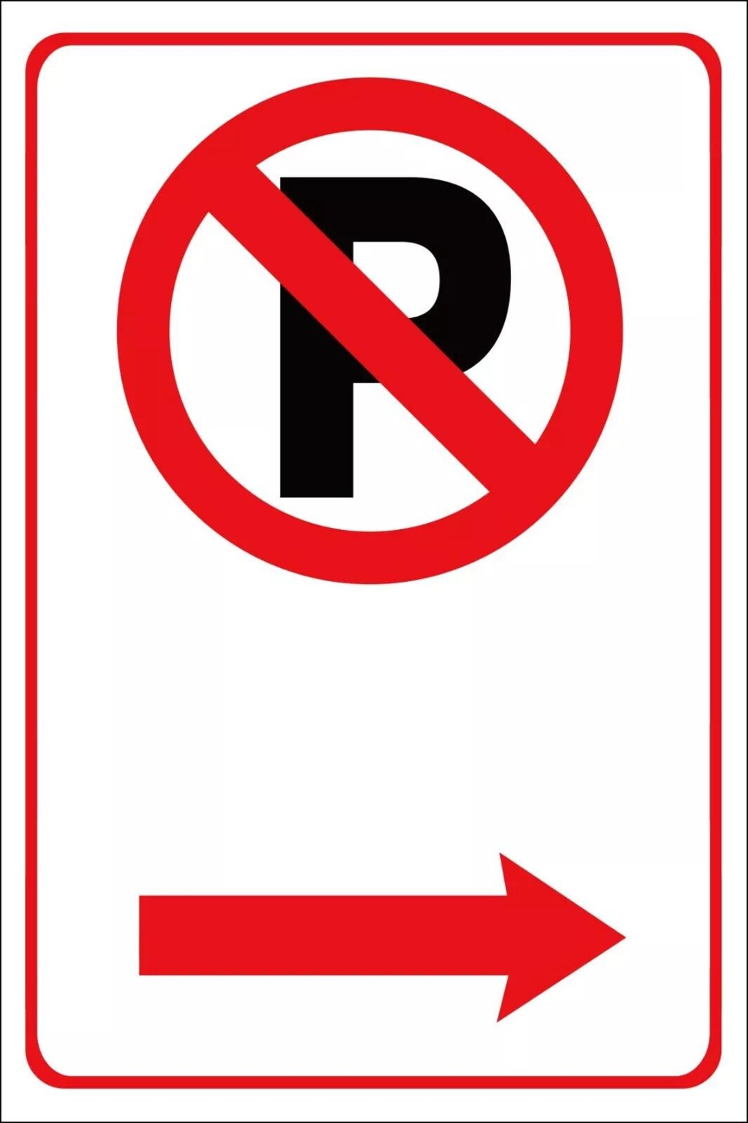 No Parking Right Arrow Sign – Directional Parking Notice | Weatherproof ...