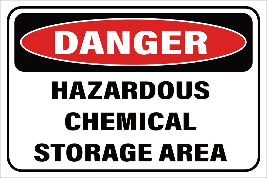 Danger Hazardous Chemical Storage Area -- Various Board Signage Options ...